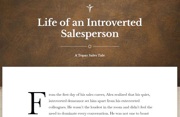 Life of an Introverted Salesperson - Topaz Sales Consulting