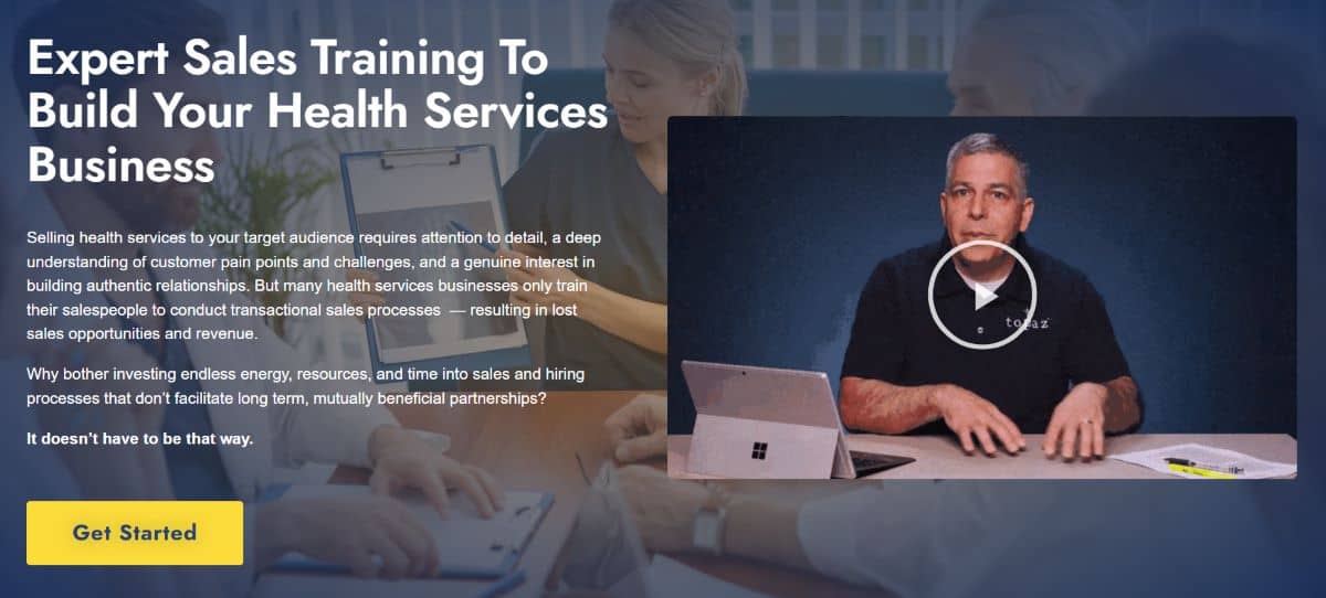 Sales Training for Health Services - Topaz Sales Consulting