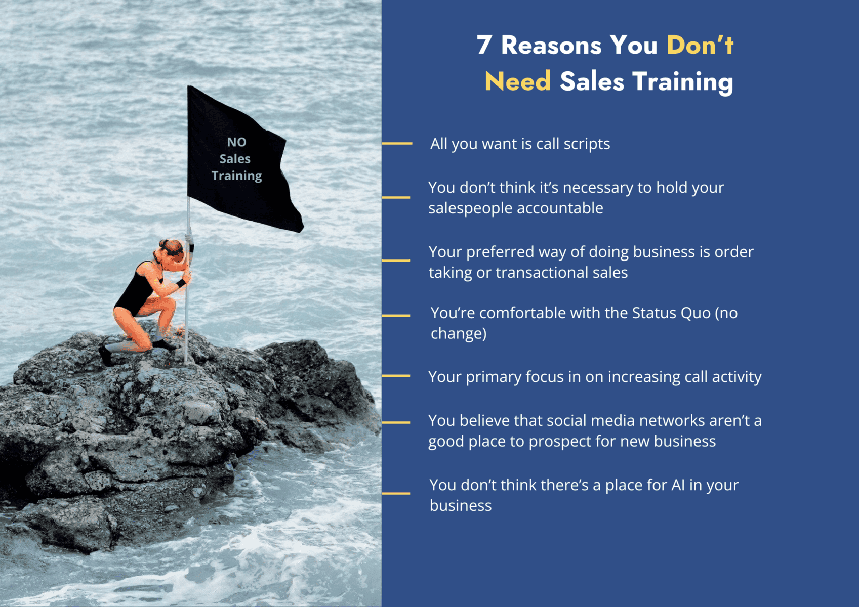 7 Reasons You Don’t Need Sales Training